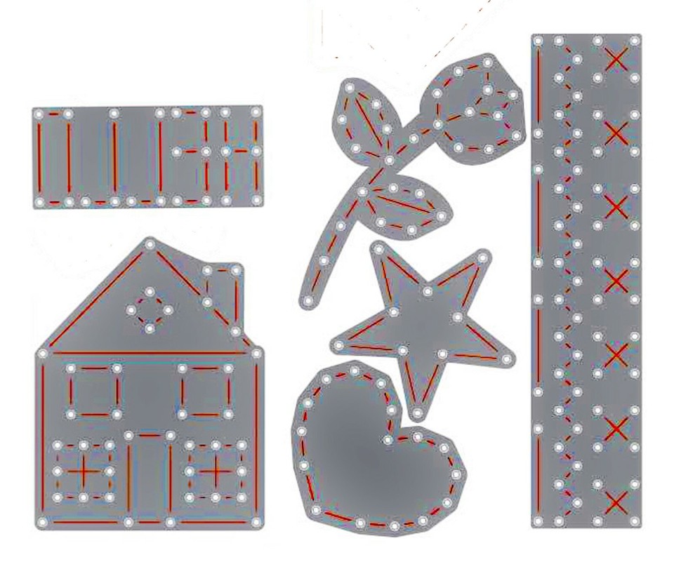 New, Retired Sizzix Thinlits House, Heart...Stitchlits 6pc #663622 Retail $9.99 | eBay