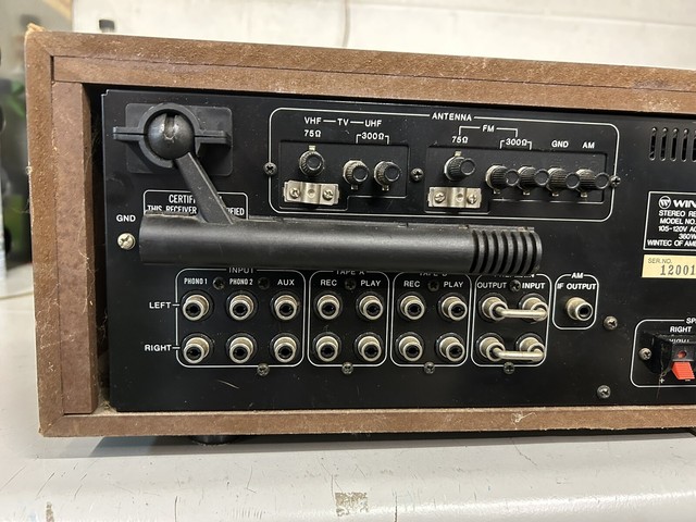 Vintage WINTEC R1120 TV/AM/FM Stereo Receiver Silver Face 120WPC Japan ...