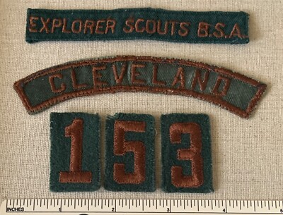 1940s CLEVELAND TROOP 153 Explorer Scout PATCHES Community Program ...