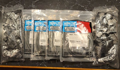 Lot of 4 NEW Tripp Lite P004-006 6FT Power Cords + Plus 2 bags 60 cord ...