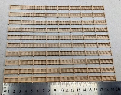 N Gauge Fences 10 Pieces scale 8FT Model Railway Fencing 1:148 (LARCH ...