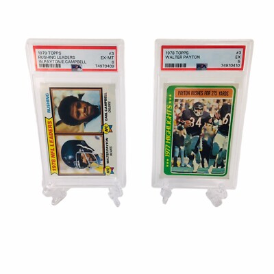 Lot 1978 & 1979 Topps NFL Football Walter Payton /E. Campbell Rushing ...