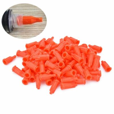Industrial 100 pcs Lock Syringe Caps Injector Dispensing Needle Sealing ...
