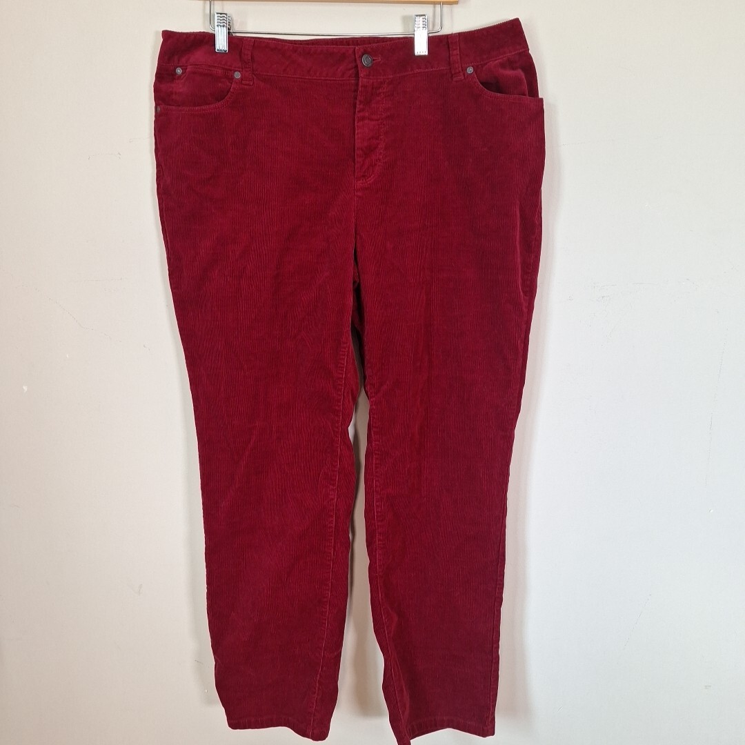 Talbots Women Heritage Dark Red Corduroy Pants Women … - Gem