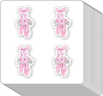 Ballet Shoe Ballerina Stickers 1In for Scrapbooking, Arts, Craft, Kids ...