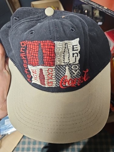 Coca-cola Hat Refreshing Ice Cold 90s Promo Dad Cap Strap Back USA | eBay