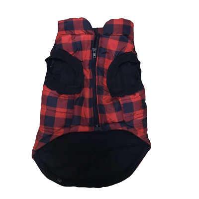 GAP Dog Plaid Checkered XS Jacket Navy/Red Leash Collar Friendly | eBay
