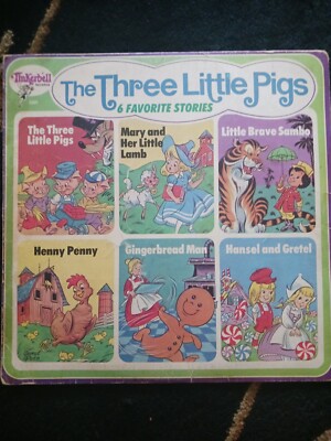 Three Little Pigs 6 Favorite Stories LP Tinkerbell Records Vinyl 3309 ...