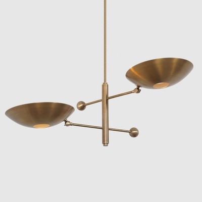 Stilnovo Style Double Shade Sputnik Chandelier Light Fixture Mid ...