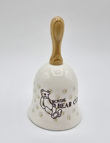 Boyd's Bear Country Bell Ceramic Porcelain With Wooden Handle 5 inch ...