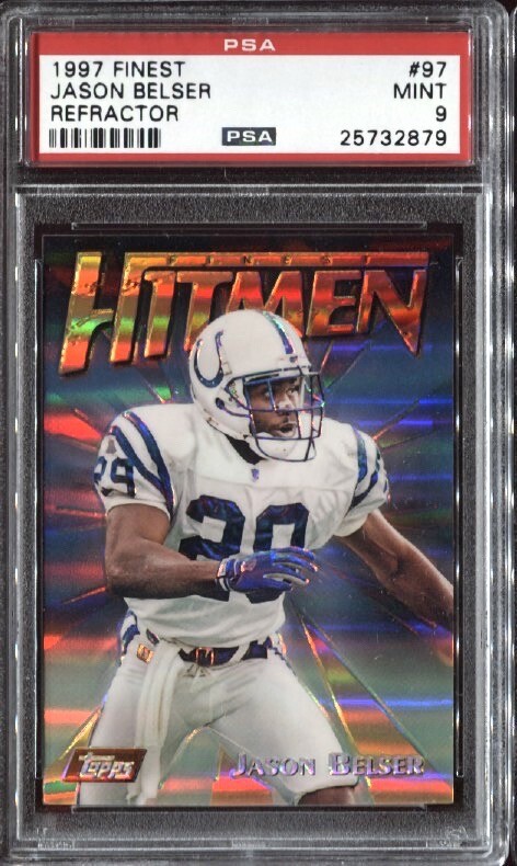 Jason Belser 1997 Topps Finest Football Refractor # 97 PSA 9 Mint | eBay
