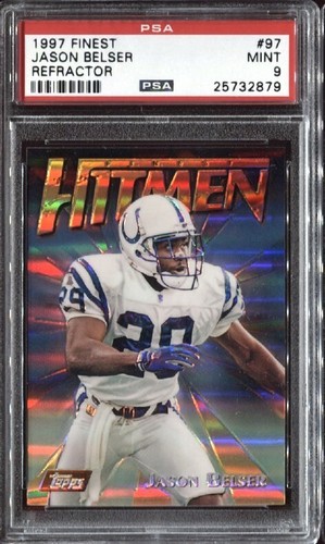 Jason Belser 1997 Topps Finest Football Refractor # 97 PSA 9 Mint | eBay