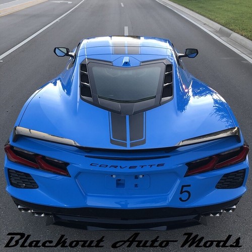 2020-2023 C8 Corvette Coupe Racing Stripe Kit 2 - C8R Type Graphics ...