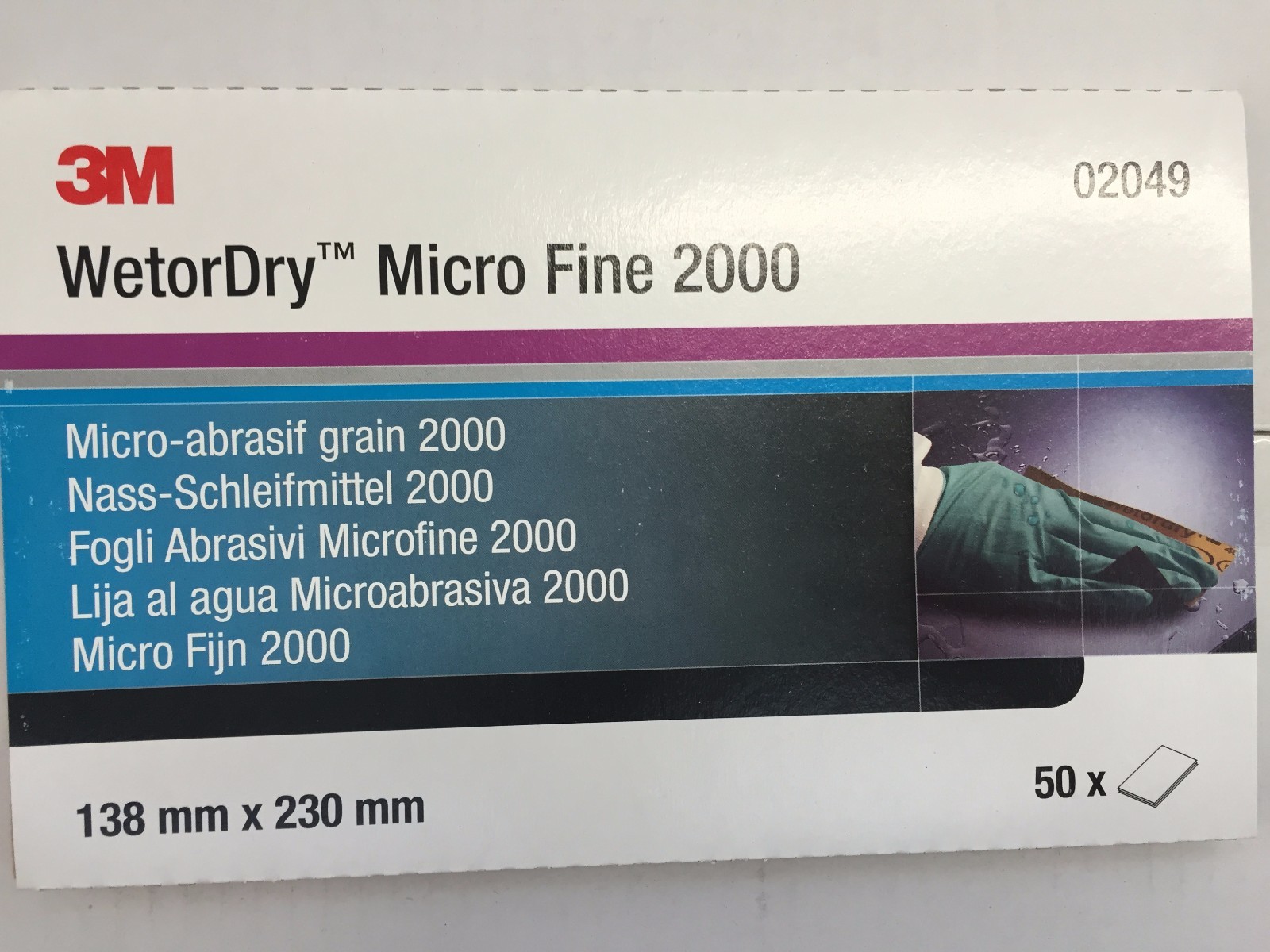 3M 02049 Perfect-It Micro fine P2000 grit wet or dry abrasive 50x BEST ...