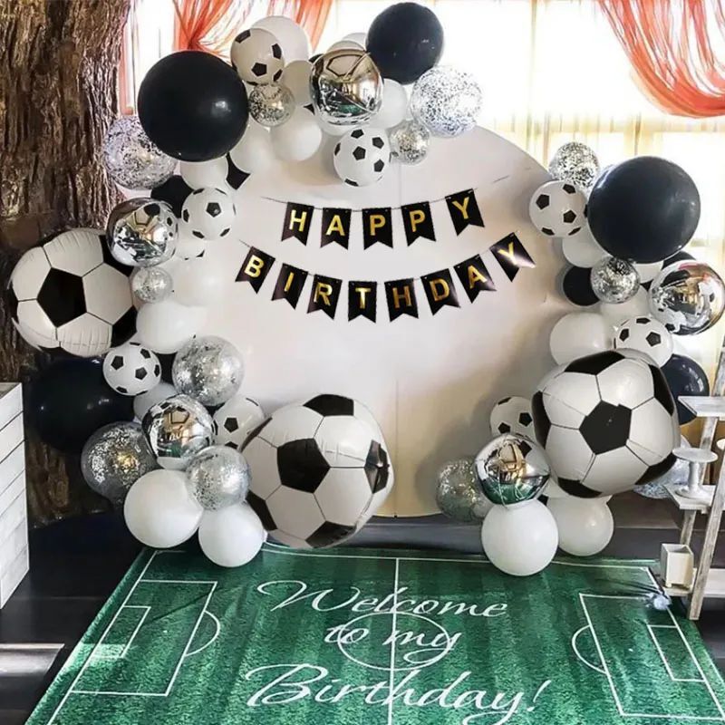 Football Theme Balloons Soccer Ball Balloon Arch Kit Football Party