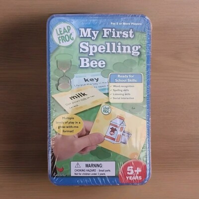 Leap Frog My First Spelling Bee NEW Flash Cards Educational Game in Tin ...