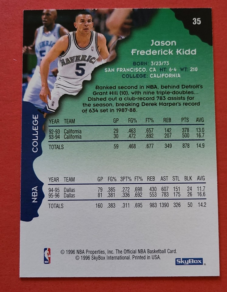 1996 Hoops #35 Jason Kidd NM-MT | eBay