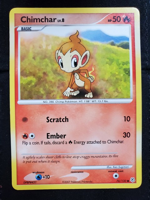 Pokémon TCG Chimchar Diamond & Pearl 76/130 Regular Common for sale ...