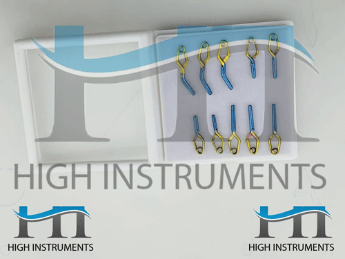 Aneurysm clips Neurosurgery 10-pcs Set In titanium New Look Premium ...