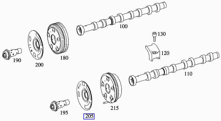 Mercedes M272 M273 Right Exhaust Camshaft Pulse Wheel A2720510839 New ...