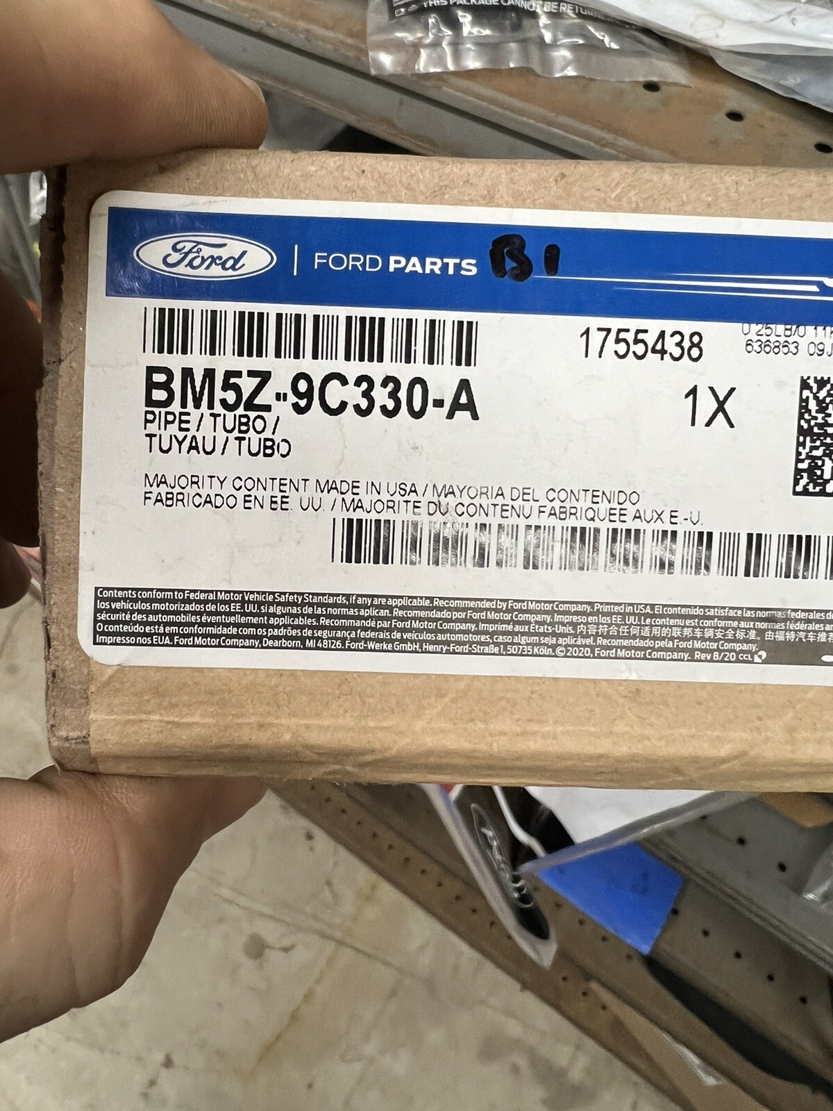 Genuine Ford BM5Z-9C330-A Oem Fuel Pump Feed Pipe Line BM5Z9C330A | eBay
