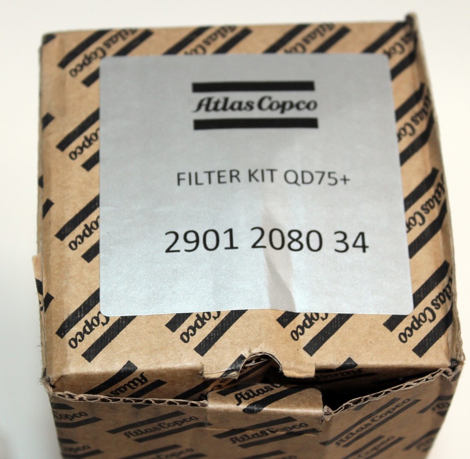 Genuine Atlas Copco 2901208034 (2901-2080-34) Filter Kit QD75+ | eBay