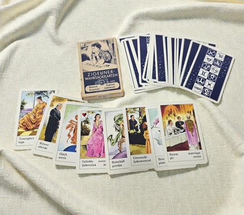 Vintage Zigeuner Wahrsagekarten Gipsy Tarot Fortune Telling Cards 36 ...