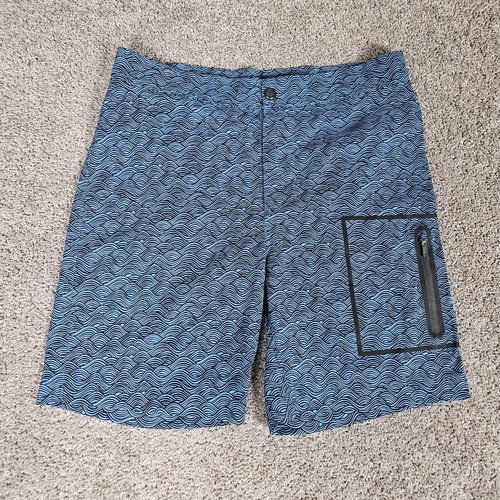 Mack Weldon Board Shorts Mens 31/32 Blue Swim Riptide Wavecrest 8 ...