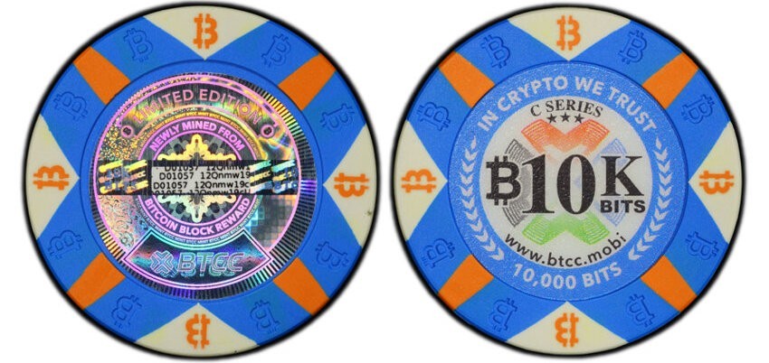 2016 FULLY FUNDED BIT COIN BTCC POKER CHIP (.01 BTC) PCGS MS-69 | eBay