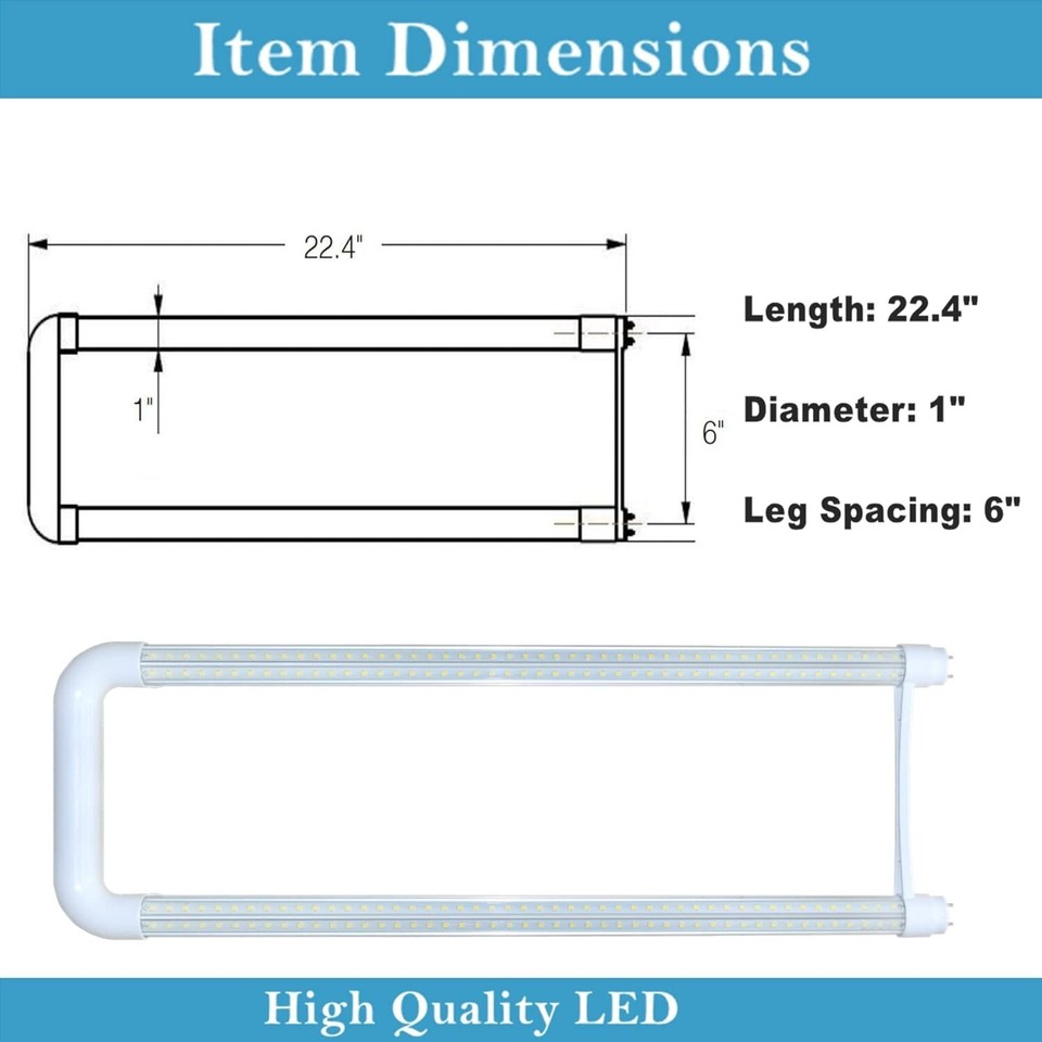 6 Pack Led Tube Light 25W T8 Integrated Led Shop Light Fixture Lamp ...