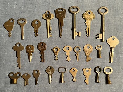 Vintage Mixed Lot 26 Keys Skeleton Lock Chest + | eBay