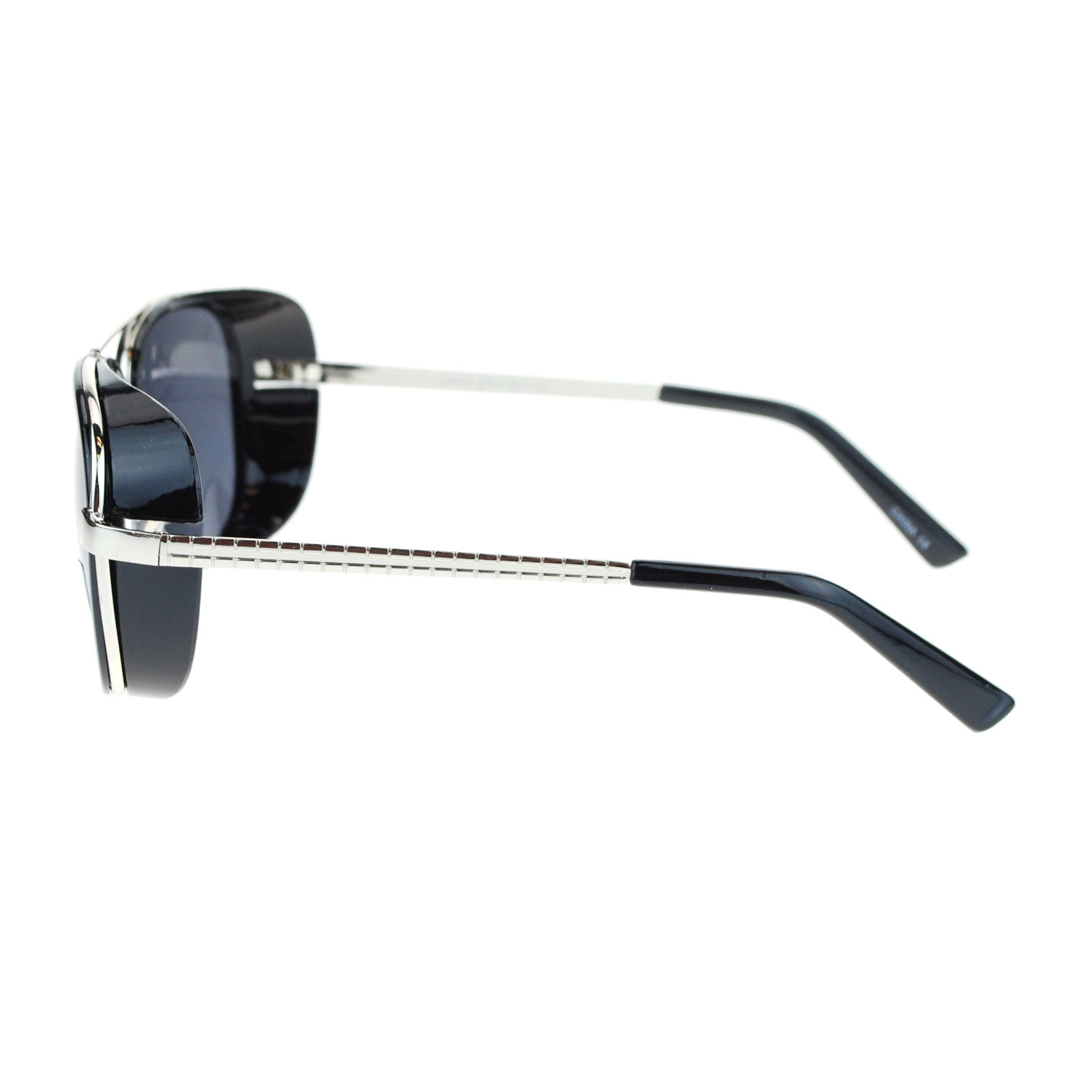 Mens Side Visor Retro Wind Breaker Rectangular Designer Sunglasses | eBay