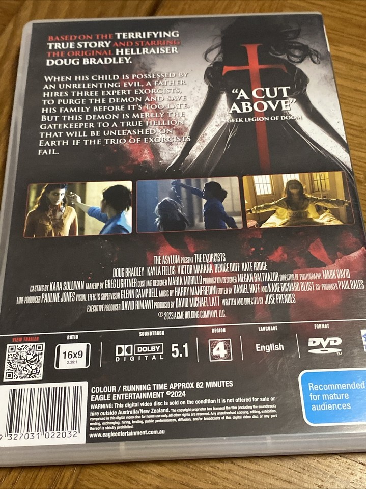 The Exorcists Dvd Region 4 Doug Bradley Kayla Fields Supernatural ...