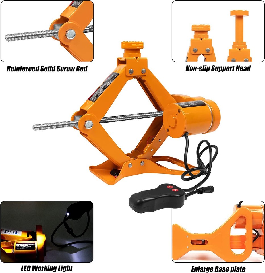 Kit De Gato Electrico Para Carro Auto 3 Toneladas 12V Levantar Cambiar ...