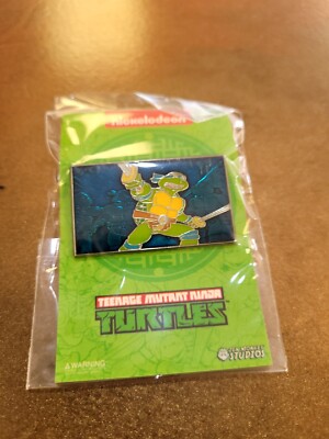 TMNT LEONARDO LEADS ENAMEL PIN NICKELODEON CLASSIC 80S | eBay