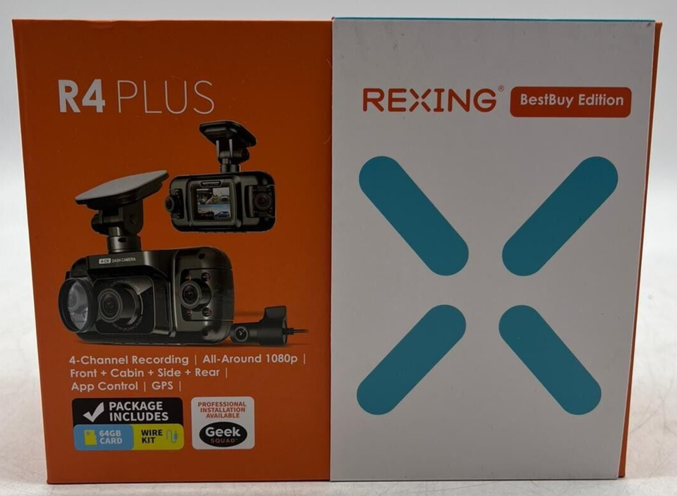 Rexing Channel Dash Cam R4 4 All Around 1080p Resolution Wi-Fi GPS ...