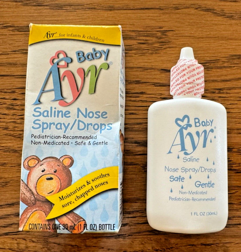Ayr Baby Saline Nose Spray & Drops Non-Medicated Alcohol-Free 1 Fl Oz ...