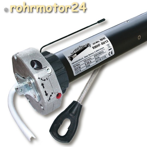 Rolltor FUNK Motor Antrieb Rohrmotor 50 Nm NHK Nothandbedienung ...