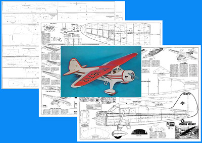 Sterling Model Airplane Plans (RC): Stinson Reliant 57" for .40-.56 (w ...
