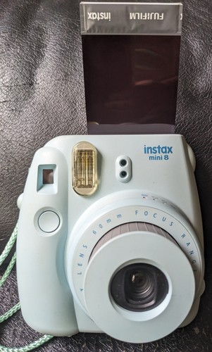 Fujifilm Instax Mini 8 Blue Built-in Flash Light 60mm Instant Film ...