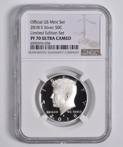 PF70UCAM 2018-S Silver Kennedy Half Dollar Limited Edition NGC BROWN ...
