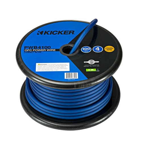 Kicker 4 AWG 100ft OFC Power Ground Wire Full Copper Hyper Flex Cable ...