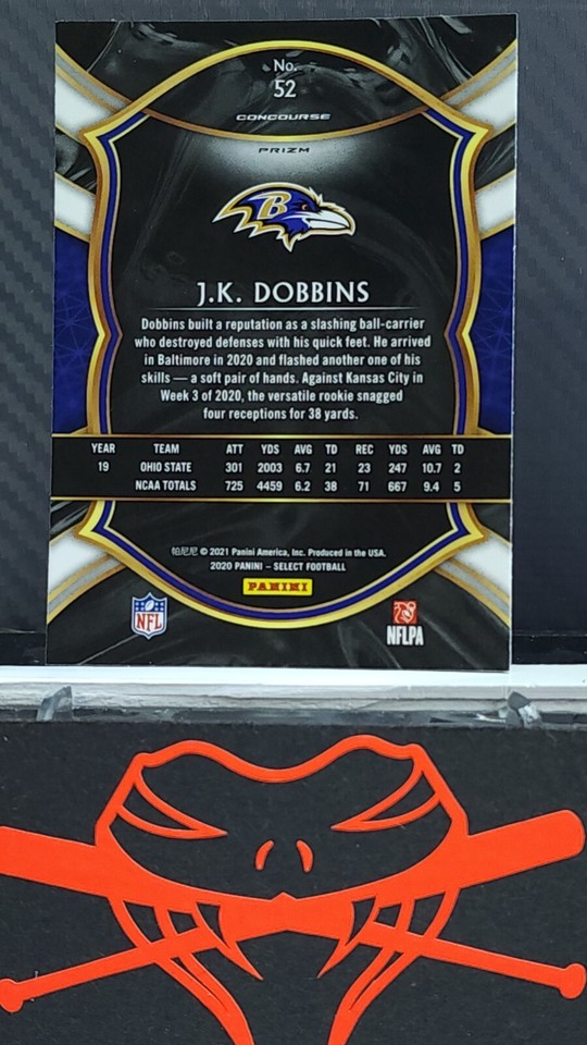 J.K. Dobbins - 2020 Select Rookie #52 - Ravens RC - SILVER PRIZM SP | eBay