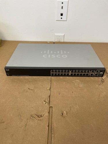 Cisco SF300-24P 24-Port 10/100 PoE Gigabit Managed Switch | eBay