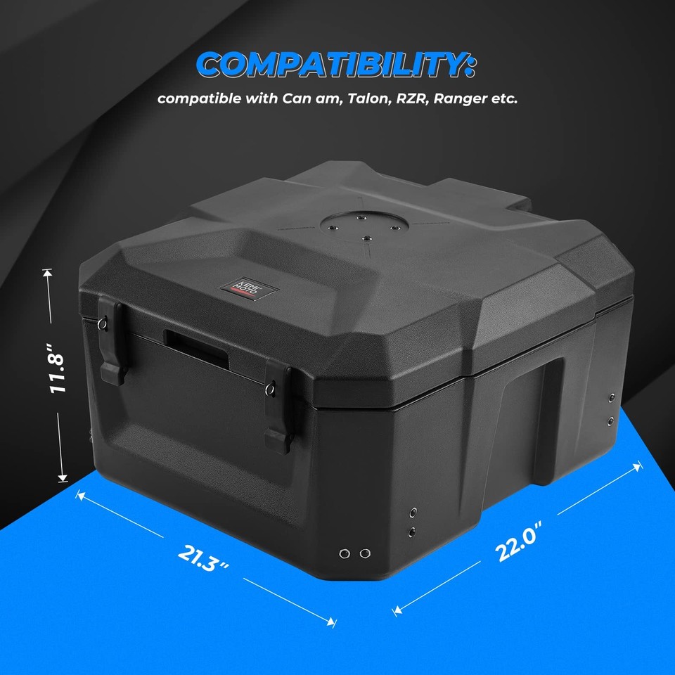 For 2019-2024 Honda Talon 1000R/1000X Rear Cargo Storage Bed Box 56L ...