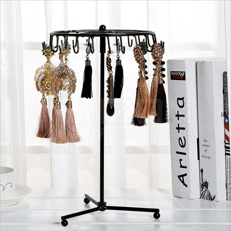 Jewelry Rotating Ring Display Holder Organizer Necklace Stand Rack 23 ...