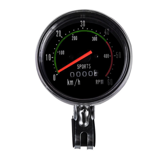 Bicycle Bike Speedometer Analog Mechanical Odometer Riding Cycling ...