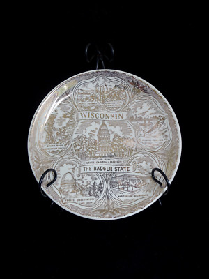Wisconsin The Badger State Decorative Plate / Collector Plate | eBay