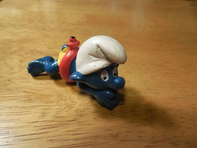 Smurfs 1977 Swimmer Smurf Swimming Pool Red Tube Vintage Figure PVC ...