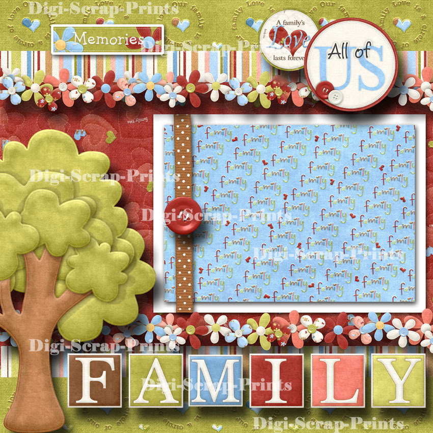 FAMILY HOME premade scrapbook pages paper piecing printed layout ...